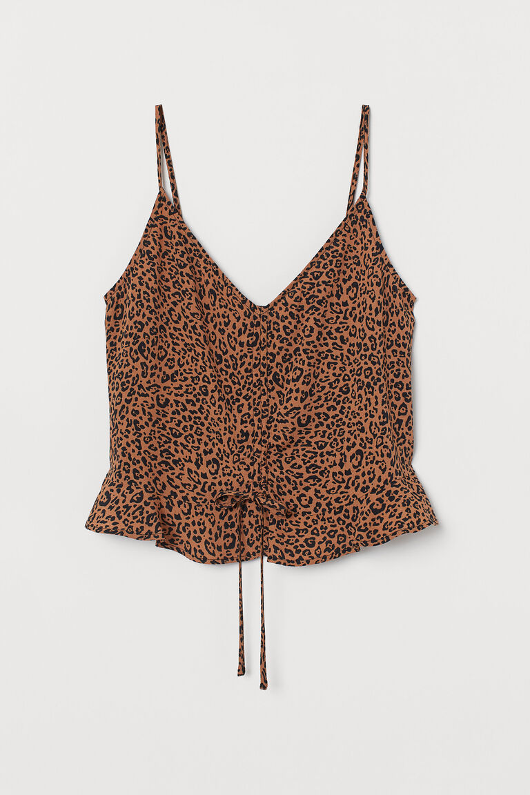 Drawstring strappy top