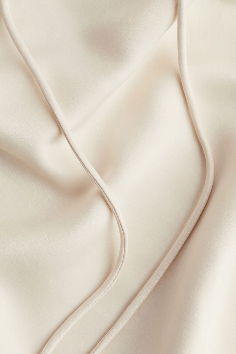 Satin drawstring skirt
