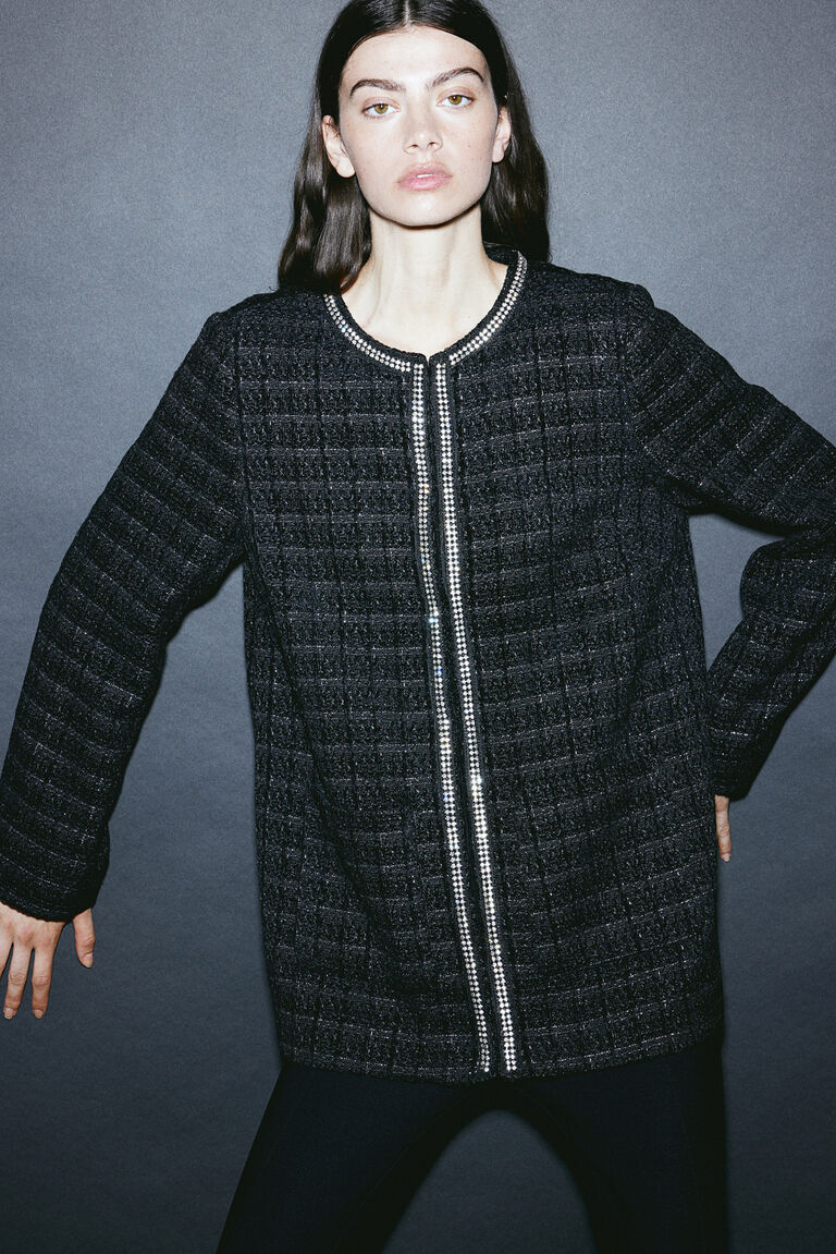Rhinestone-trimmed jacket