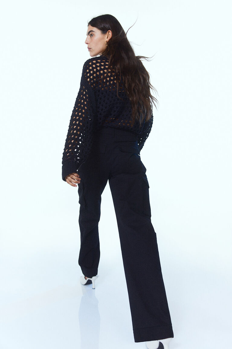 Straight cargo trousers