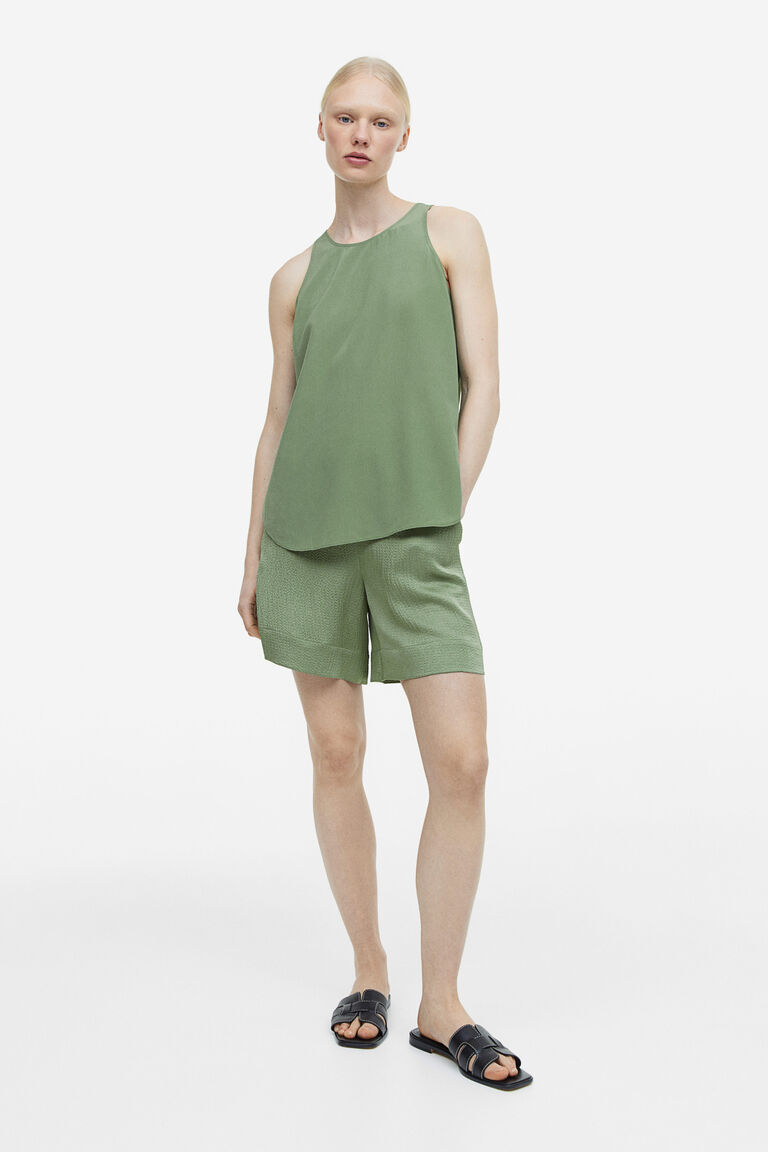 Silk crêpe top