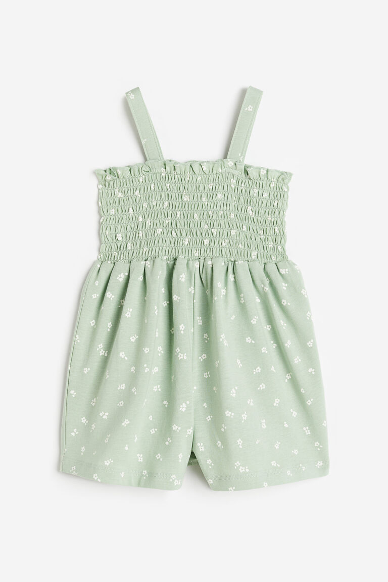 Smocked romper suit