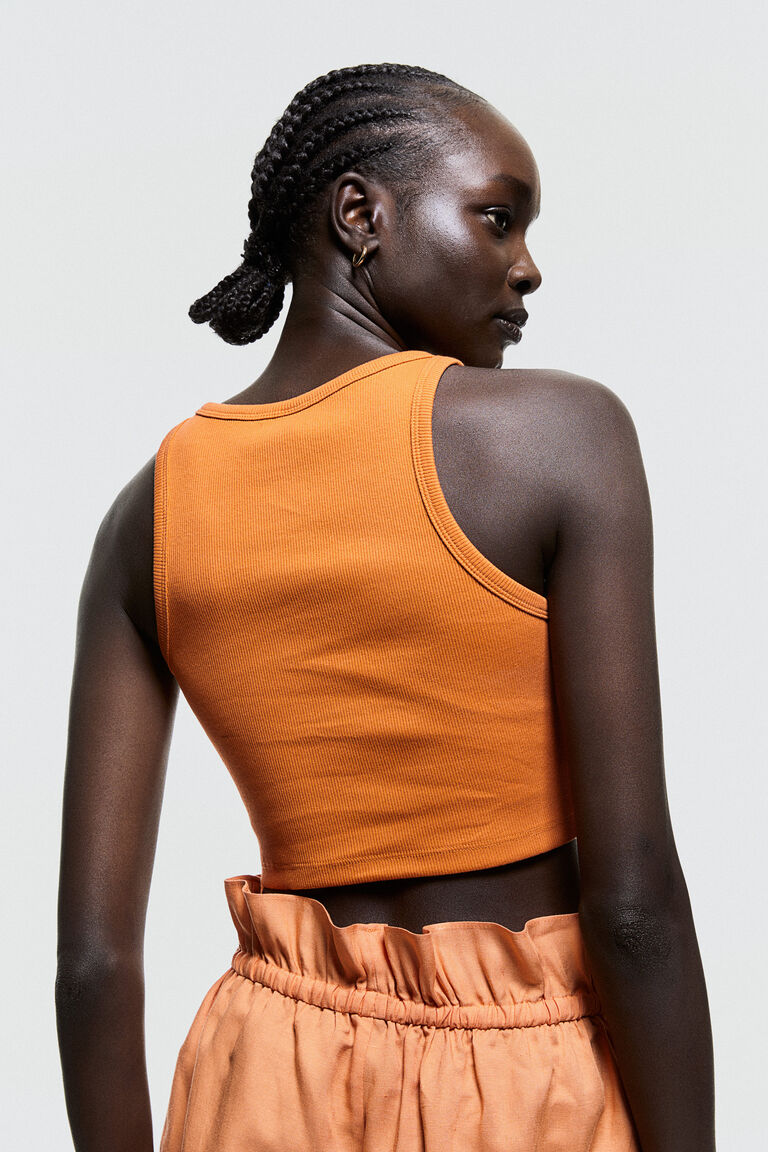 Cropped vest top