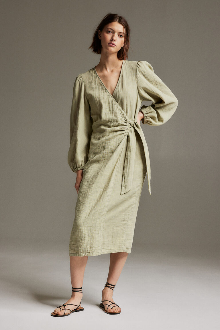 Muslin wrap dress