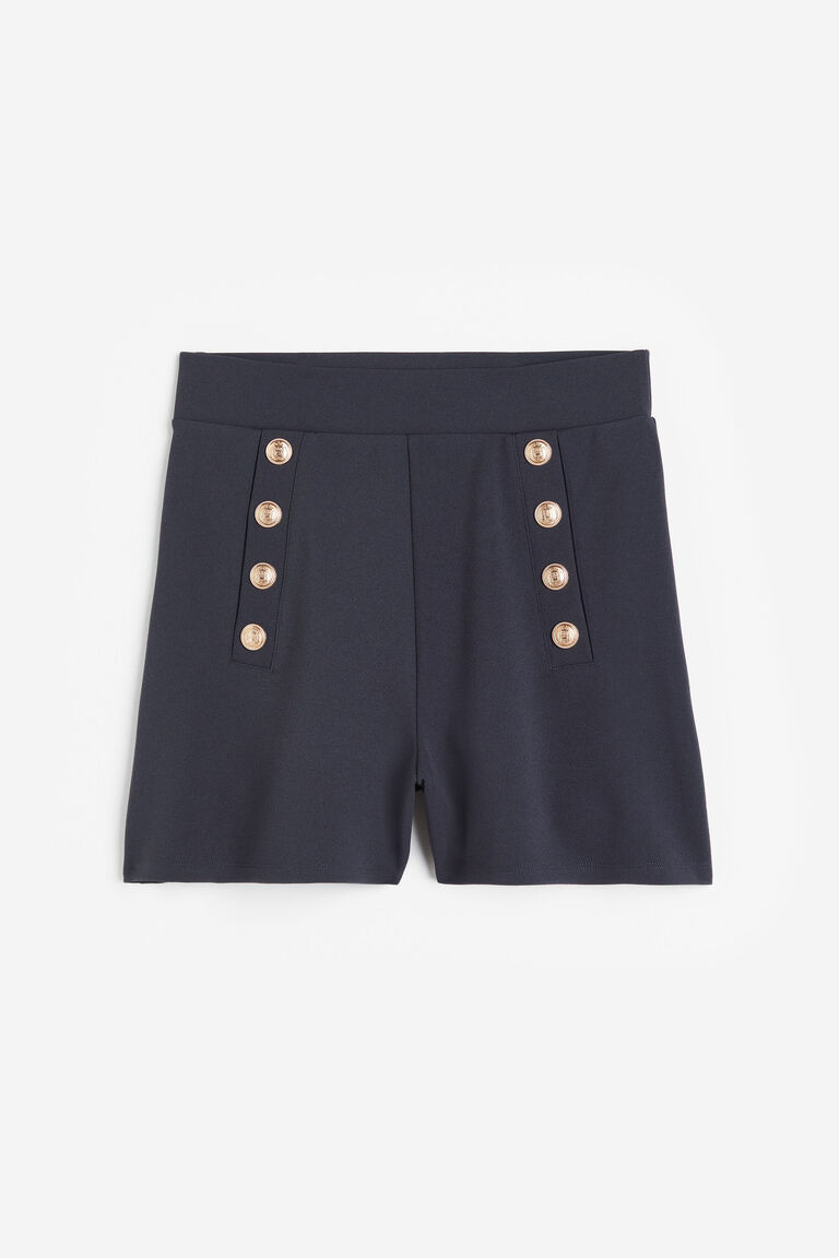 Button-front shorts