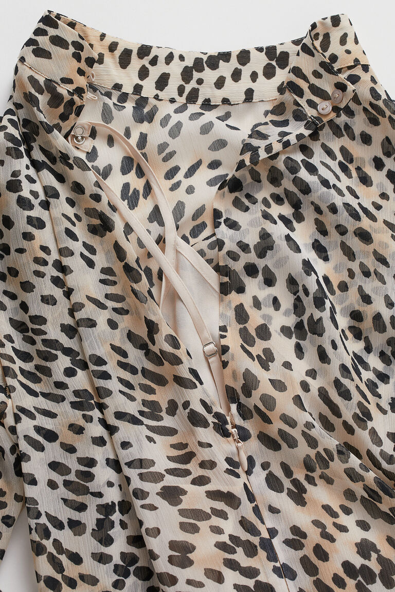 Patterned chiffon dress