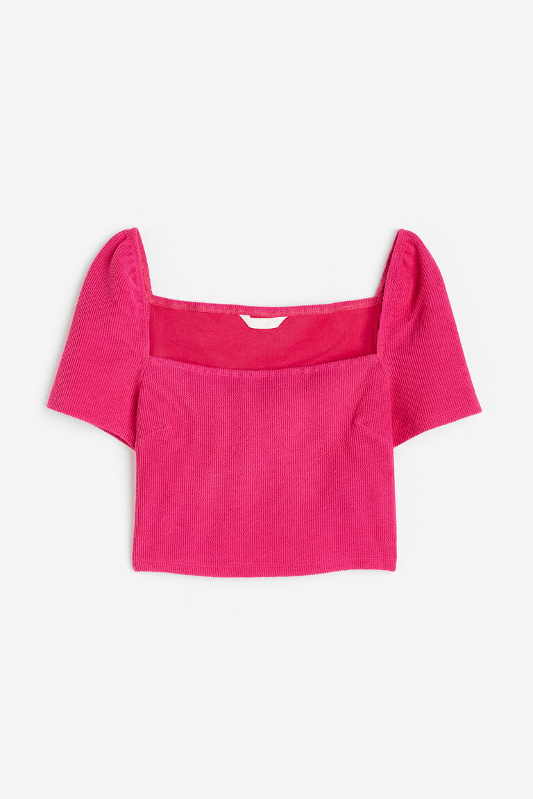 Square-neck cropped top