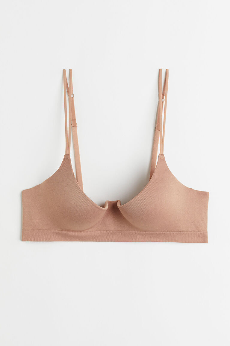 Seamless jersey push-up bra