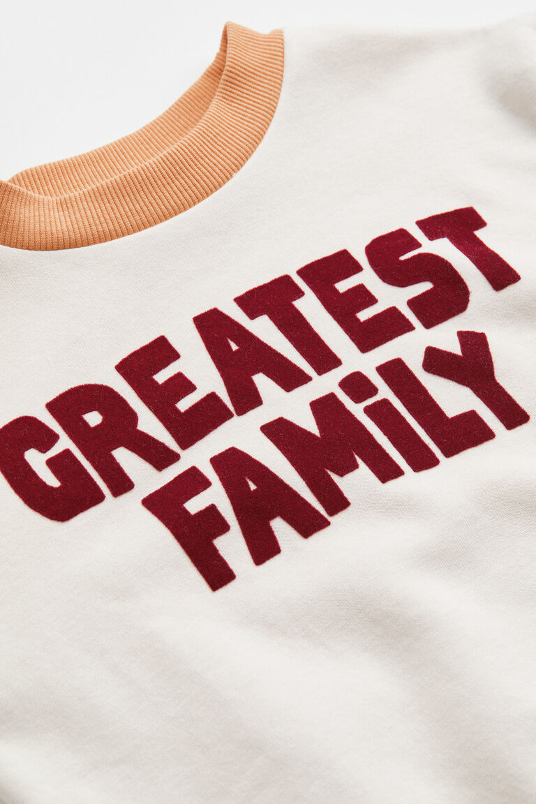 Oversized flock-print sweatshirt