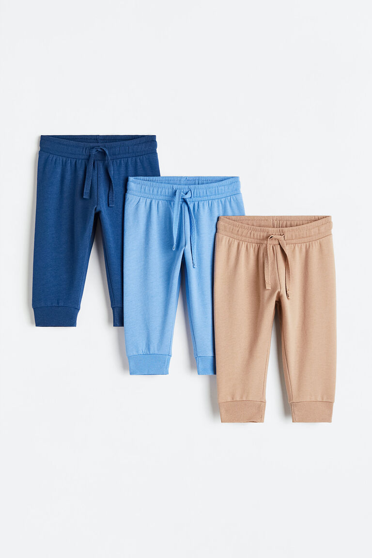3-pack cotton joggers