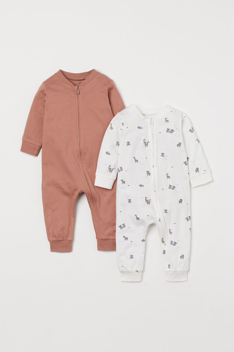 2-pack zip-up pyjamas