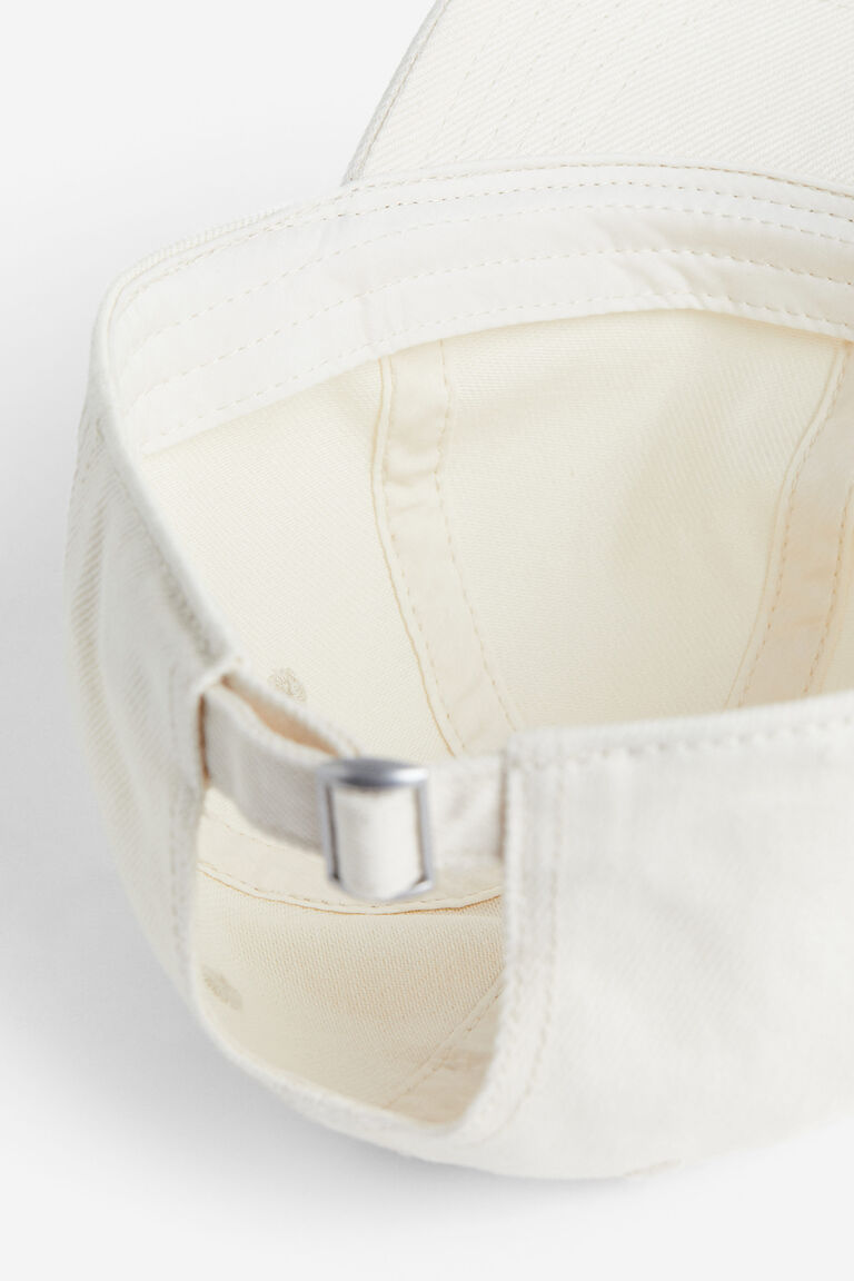 Washed-look denim cap