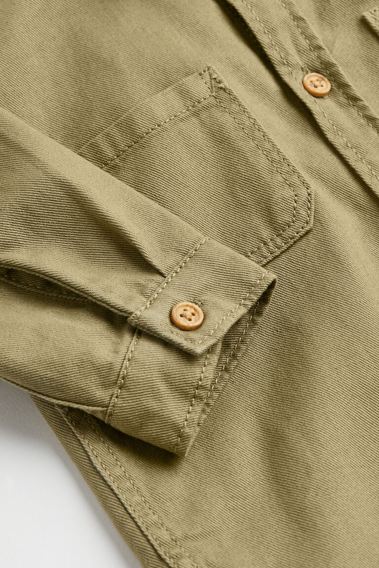 Cotton twill shacket