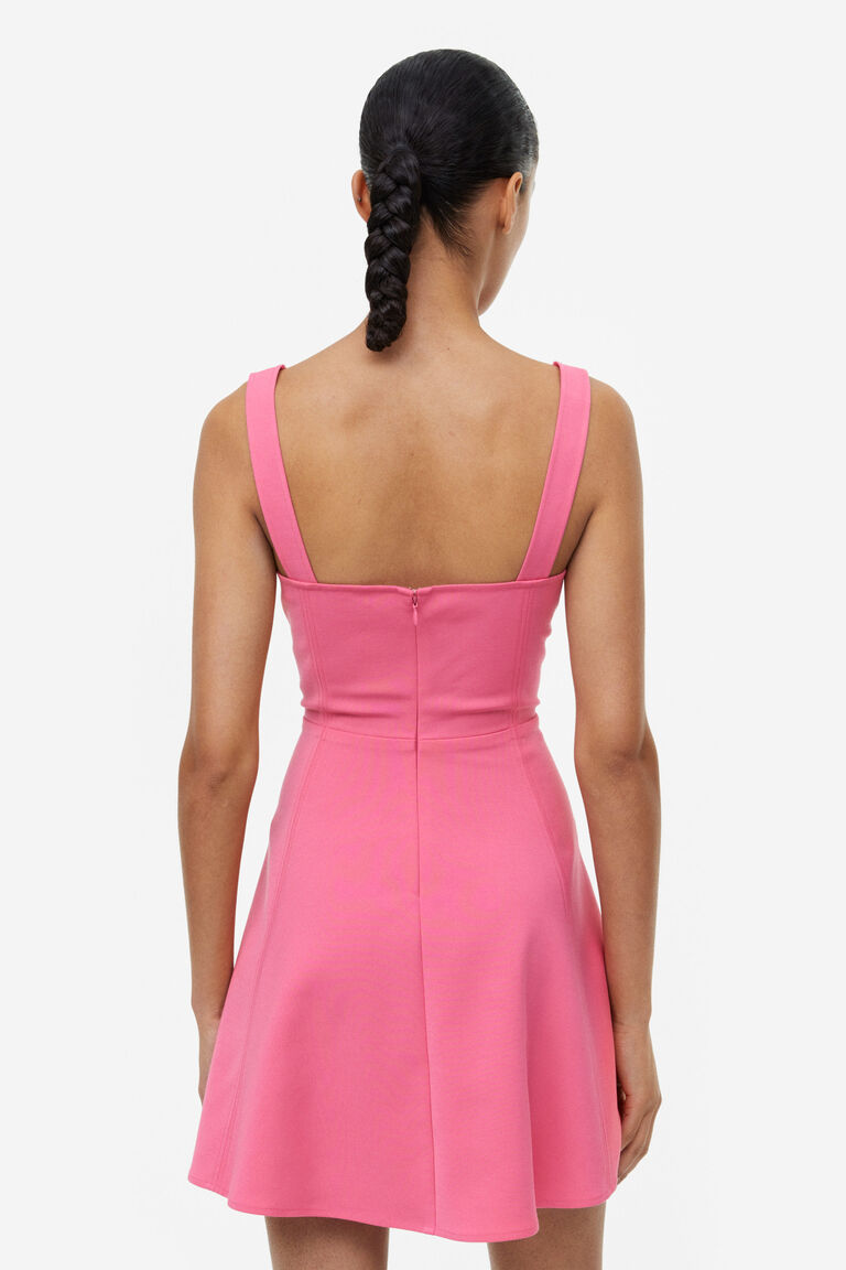 Flared-skirt mini dress