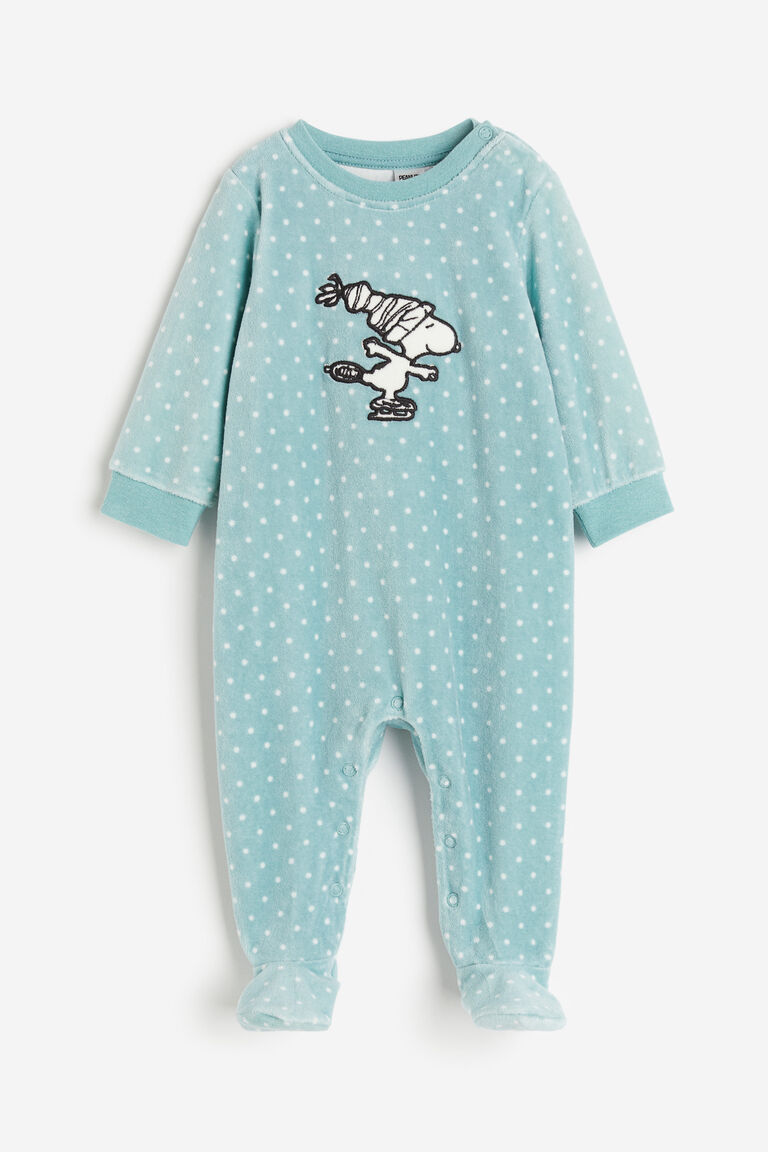 Velour all-in-one pyjamas