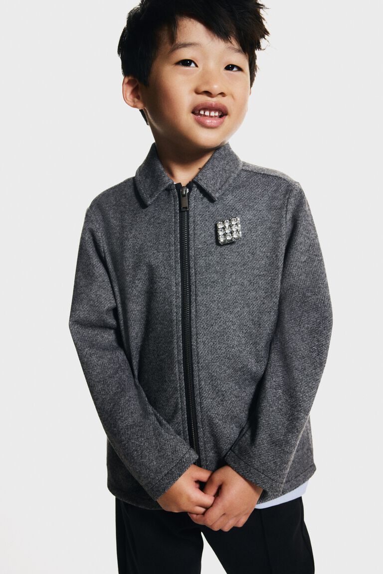 Ribbed velour shacket