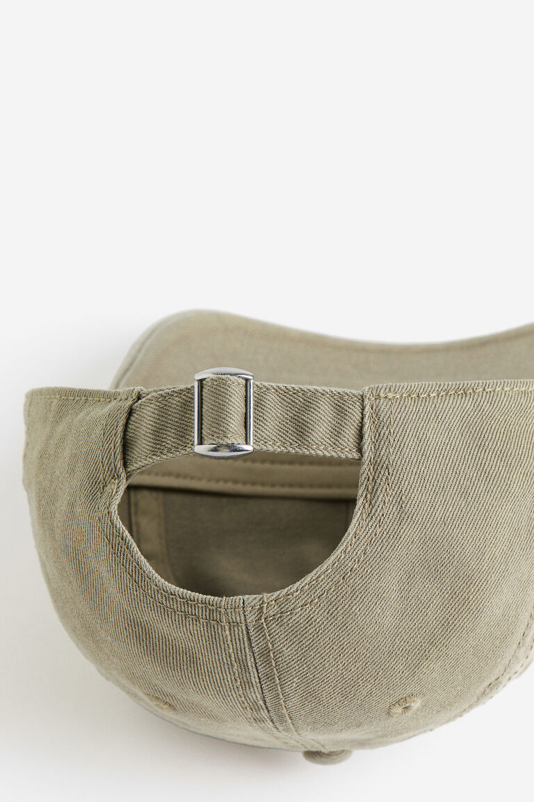 Washed-look denim cap