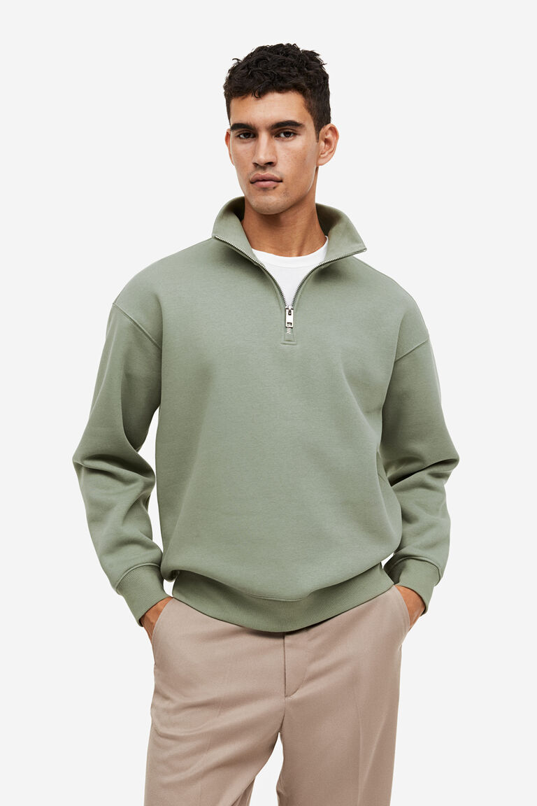 Relaxed Fit Zip-top sweatshirt