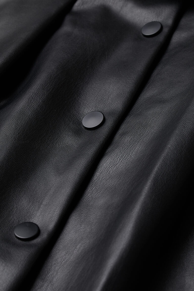 Imitation leather dress