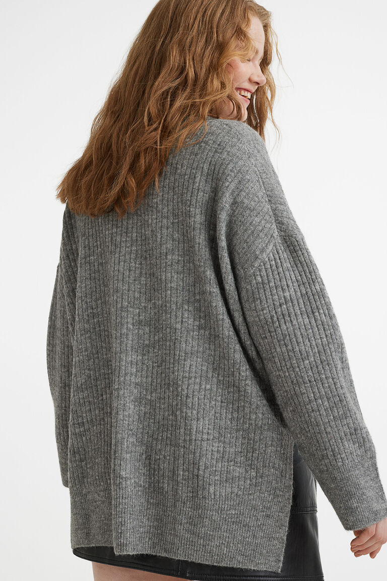 Rib-knit jumper