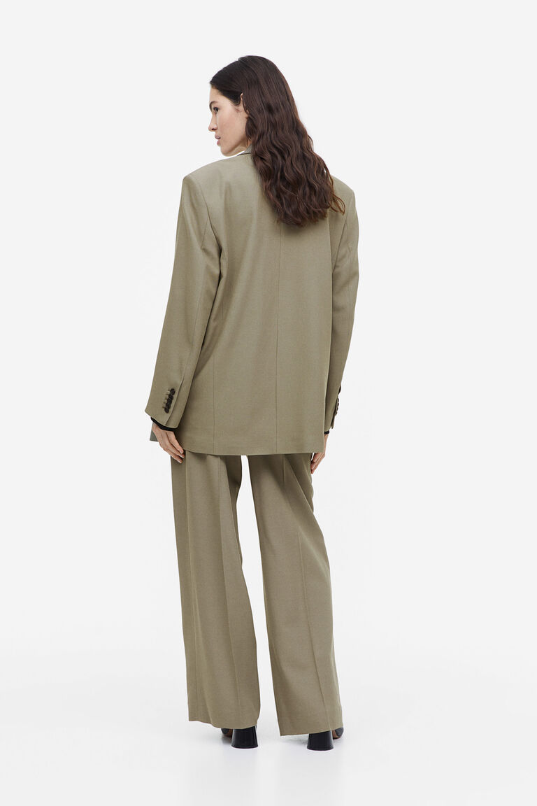 Tailored wool-blend trousers