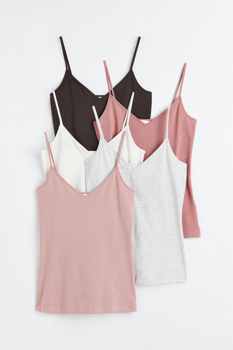 5-pack strappy tops