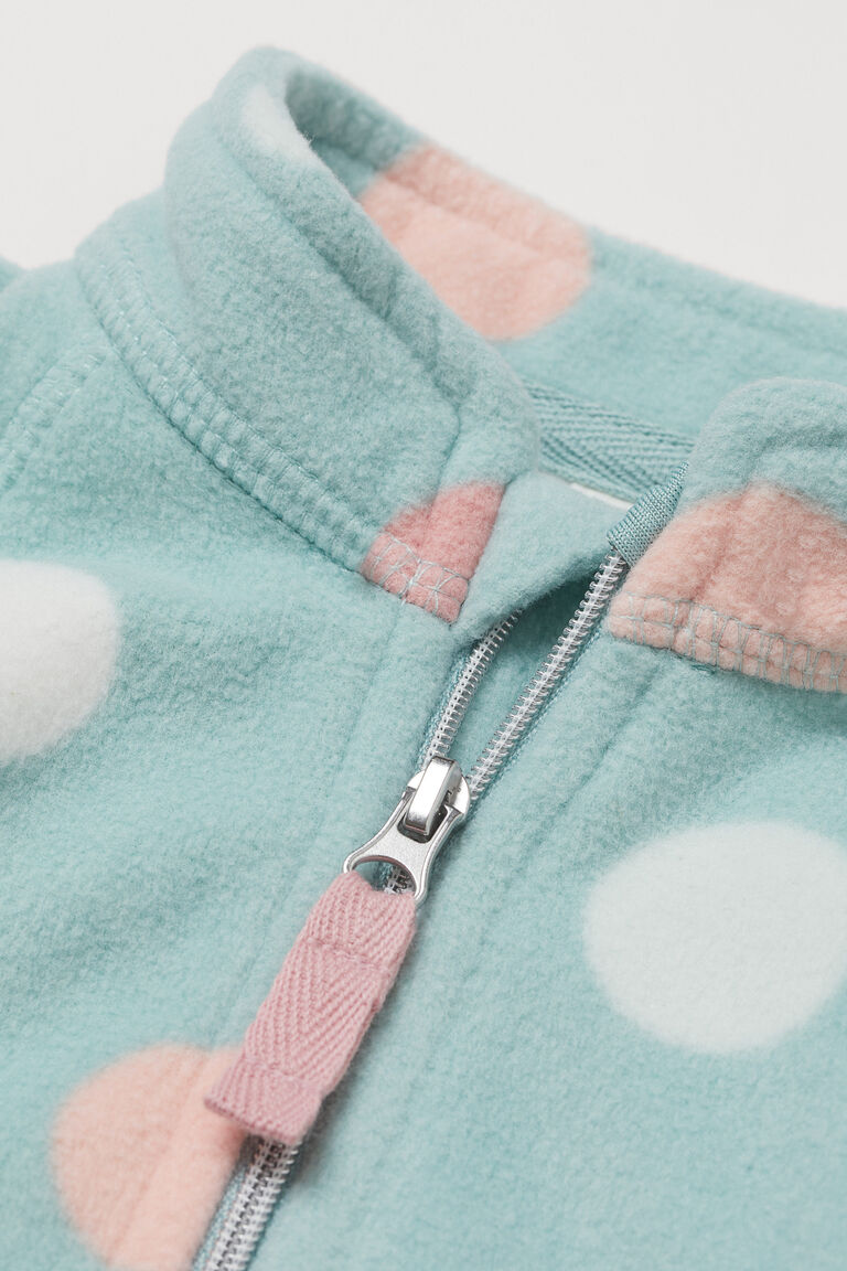 Patterned fleece jacket