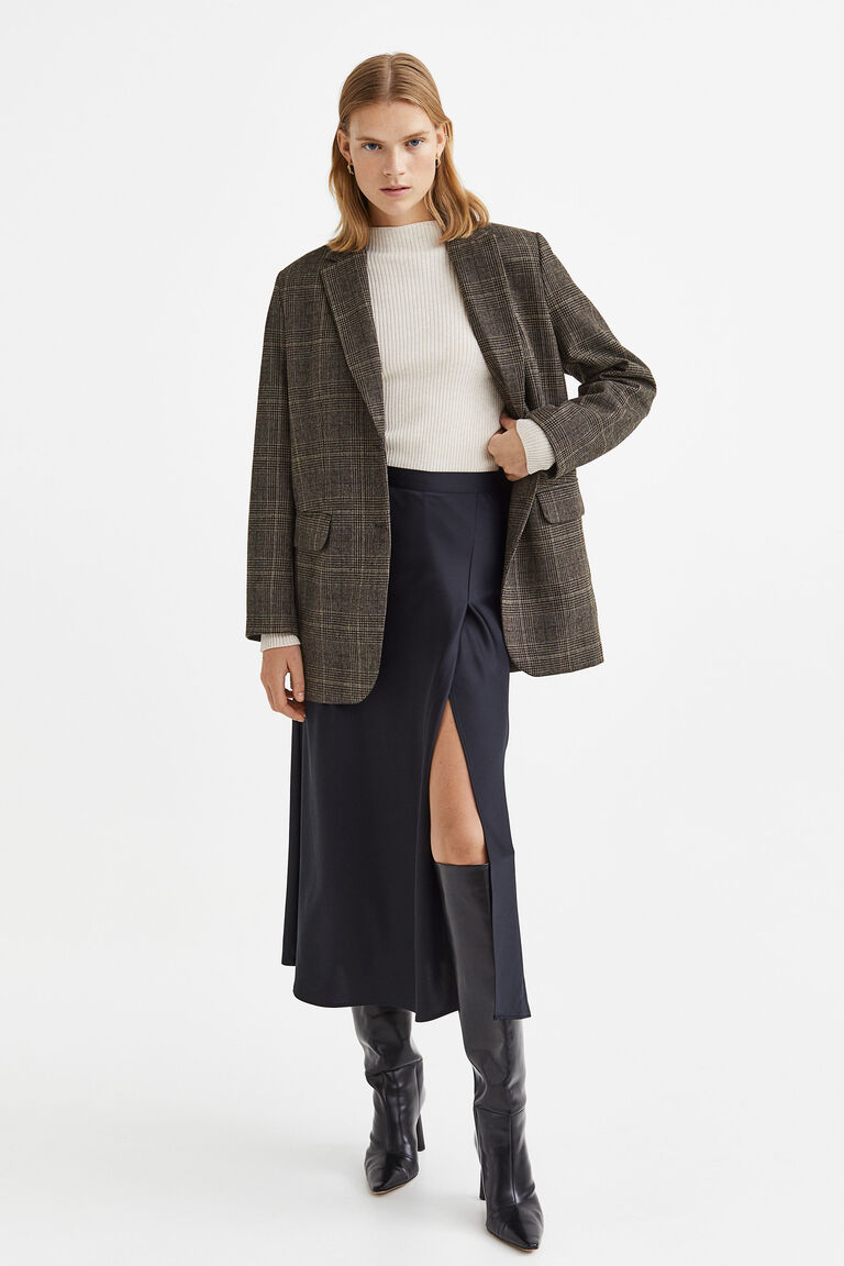 Oversized wool-blend jacket