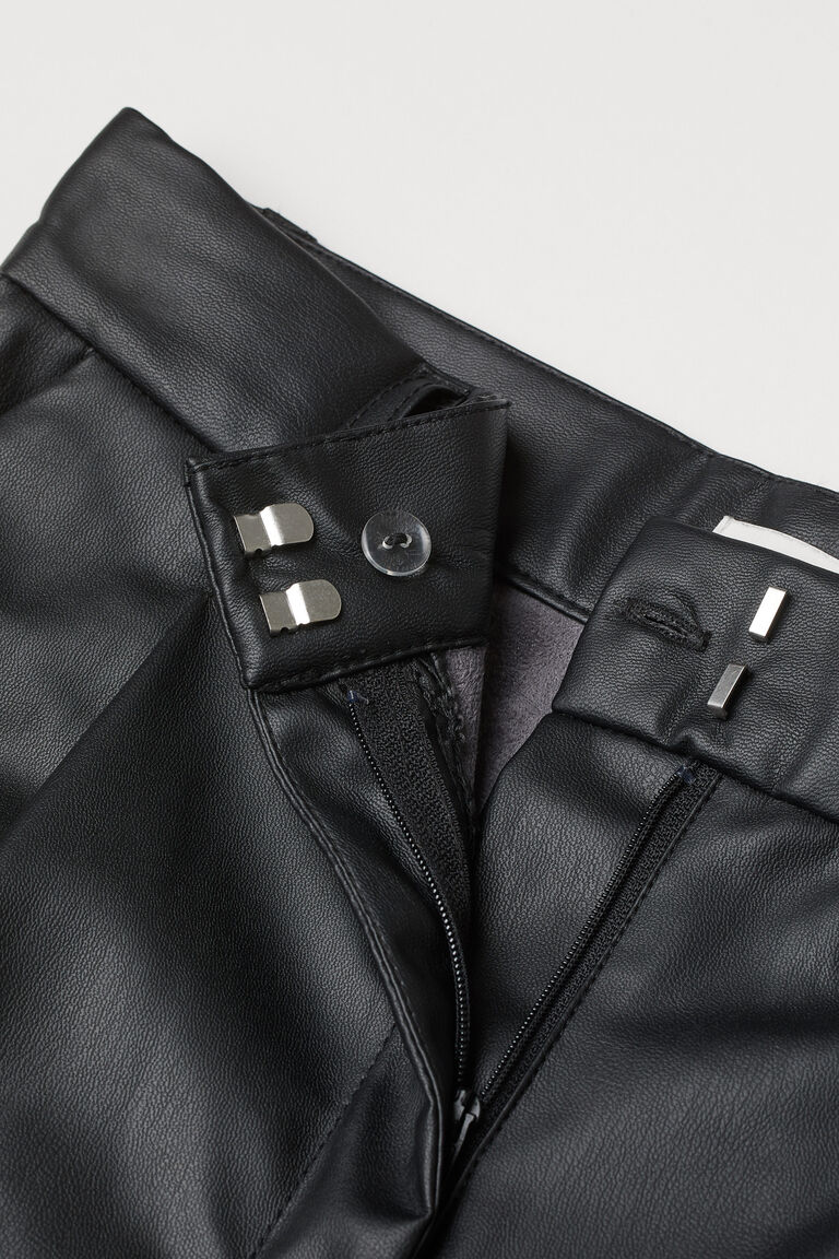 Imitation leather shorts