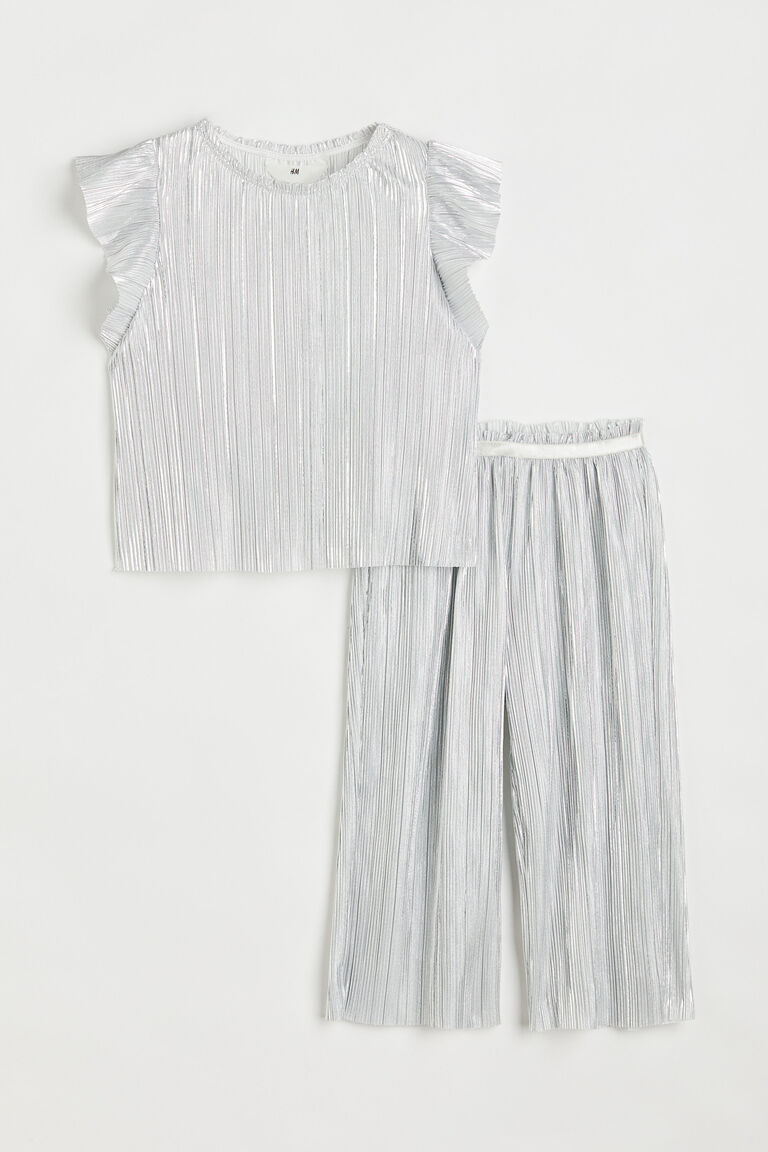 2-piece shimmering metallic set