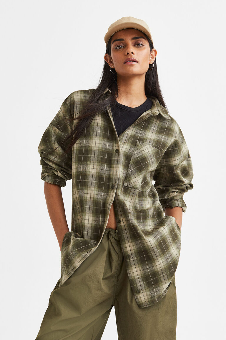 Oversized flannel shirt