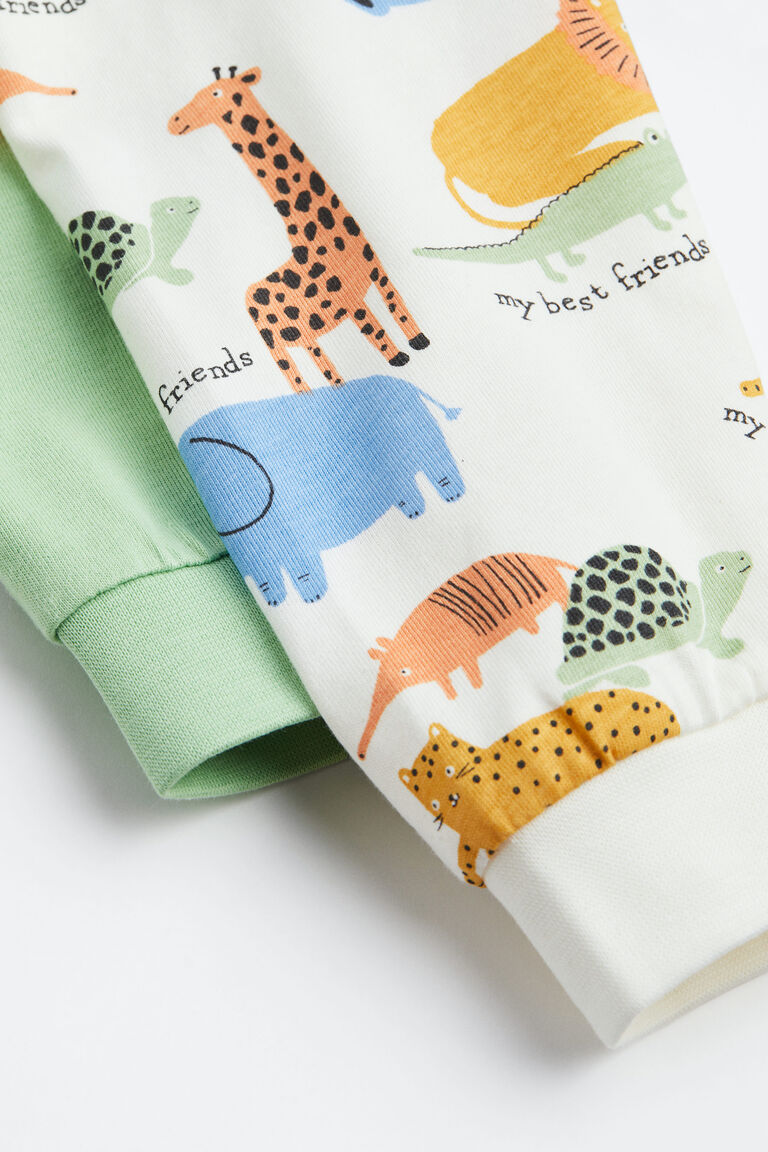 2-pack printed cotton pyjamas