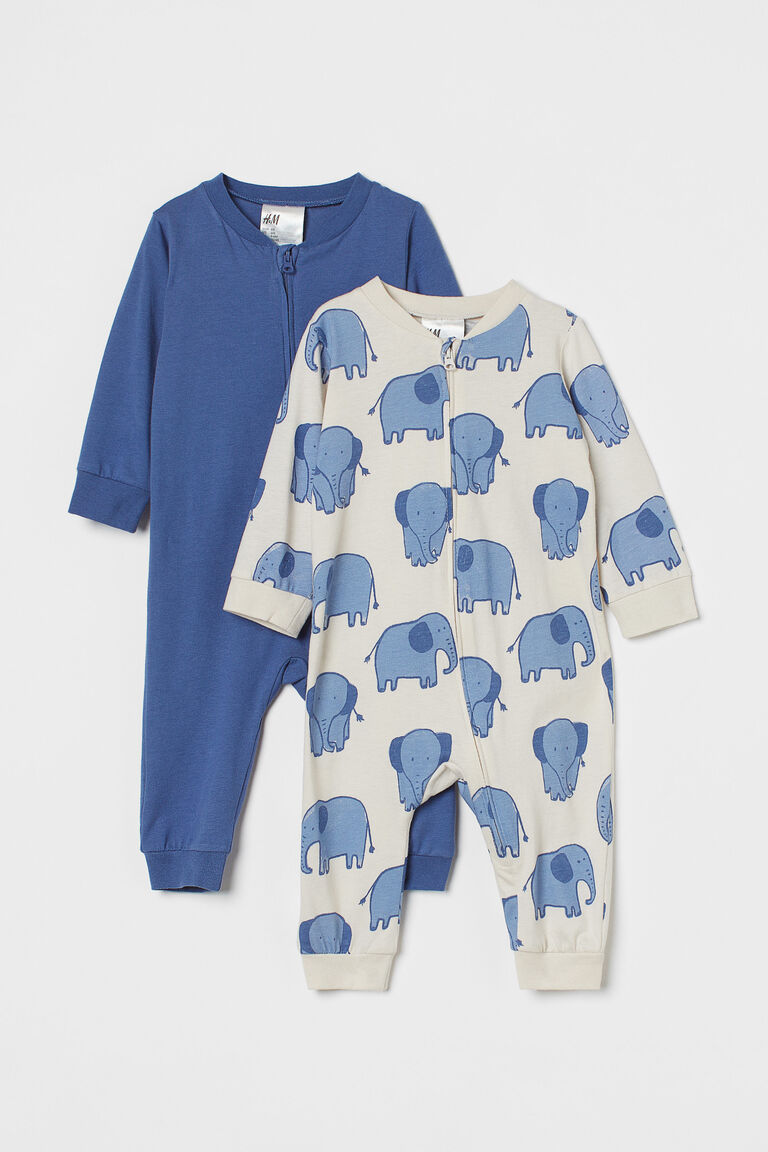 2-pack zip-up pyjamas