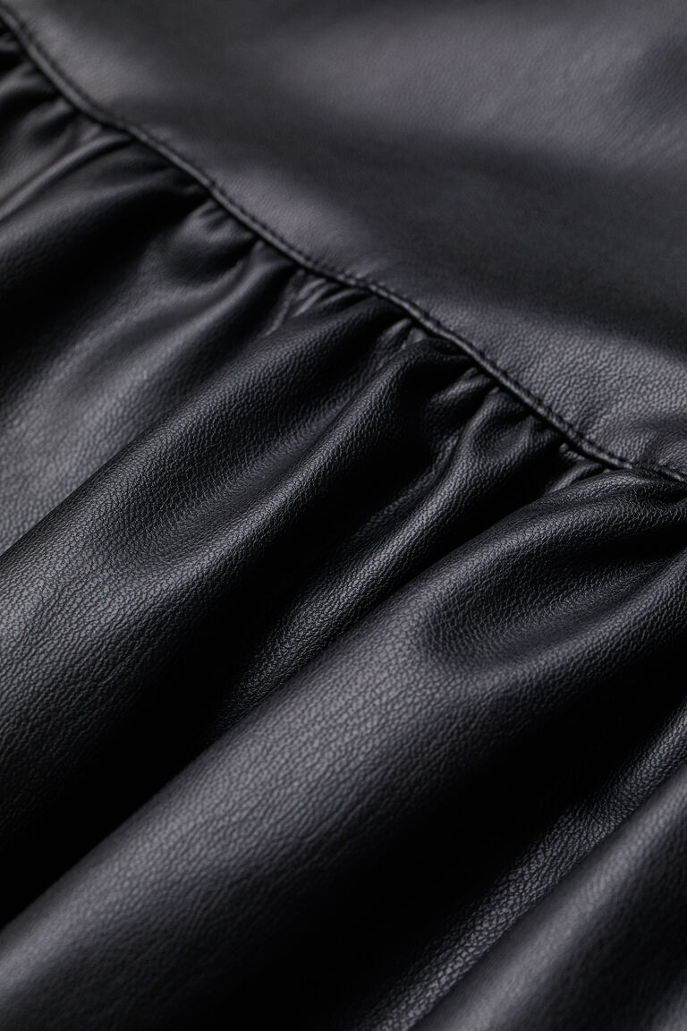 Imitation leather dress