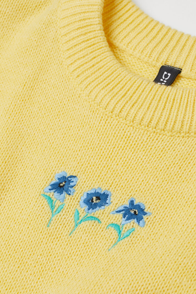 Embroidery-detail jumper