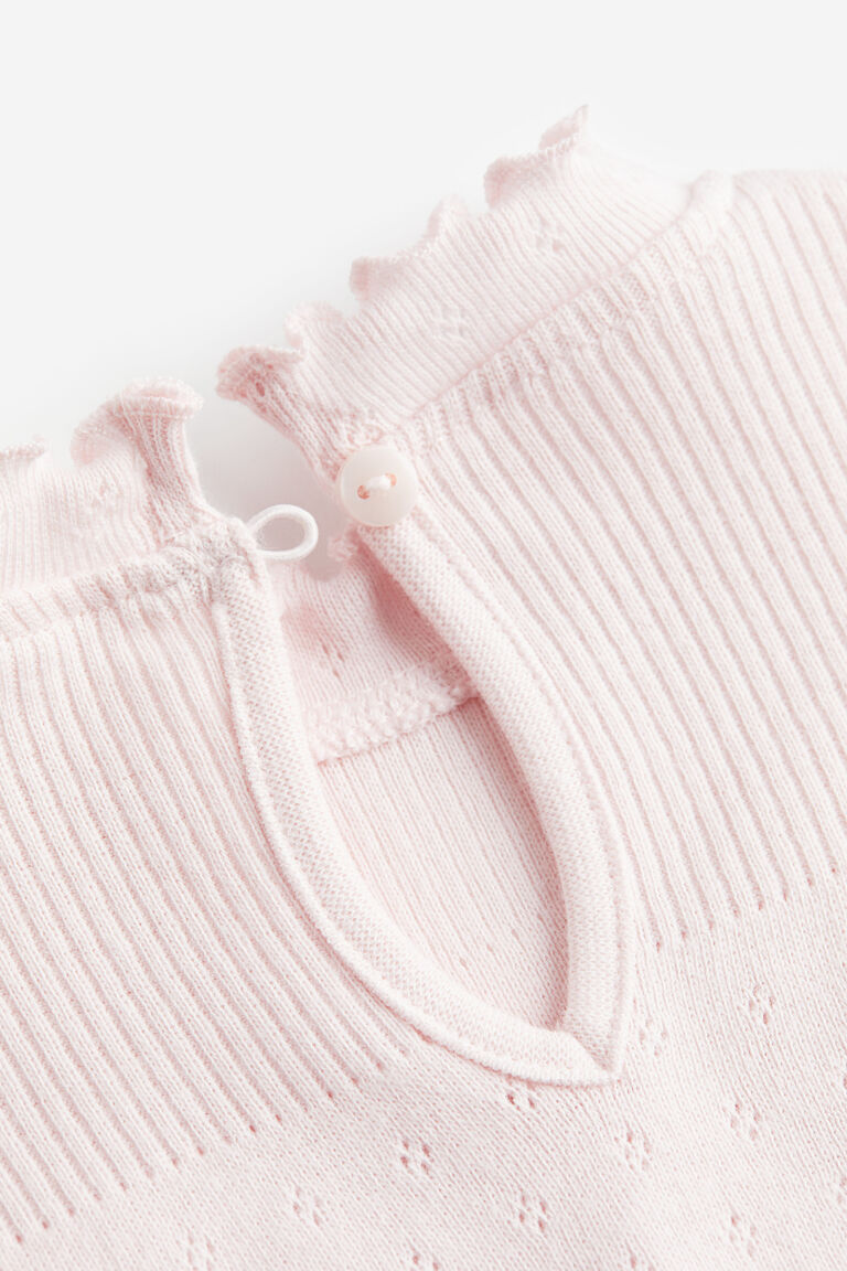 Pointelle jersey top
