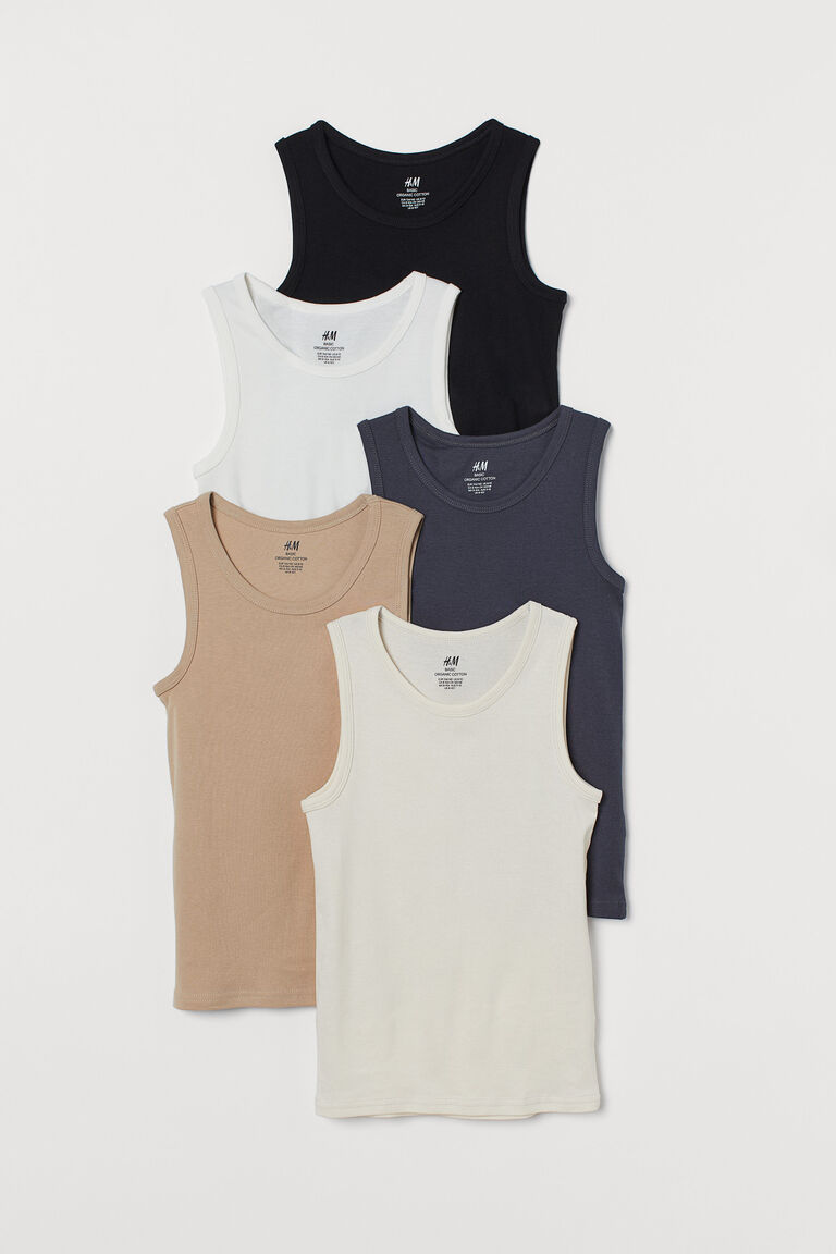 5-pack cotton vest tops