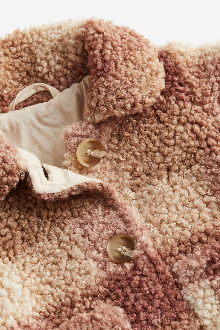 Collared teddy jacket