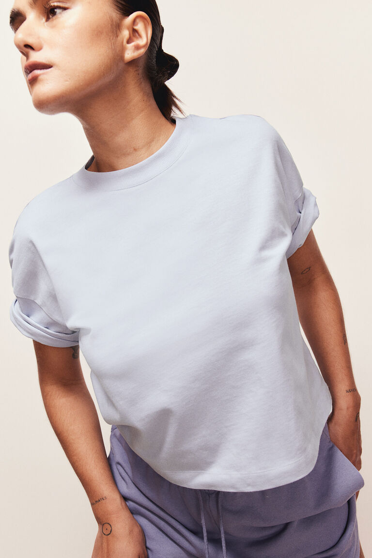 Boxy-style cotton T-shirt