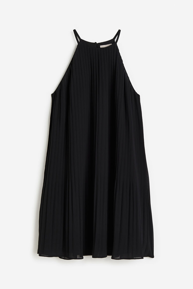 Pleated chiffon dress