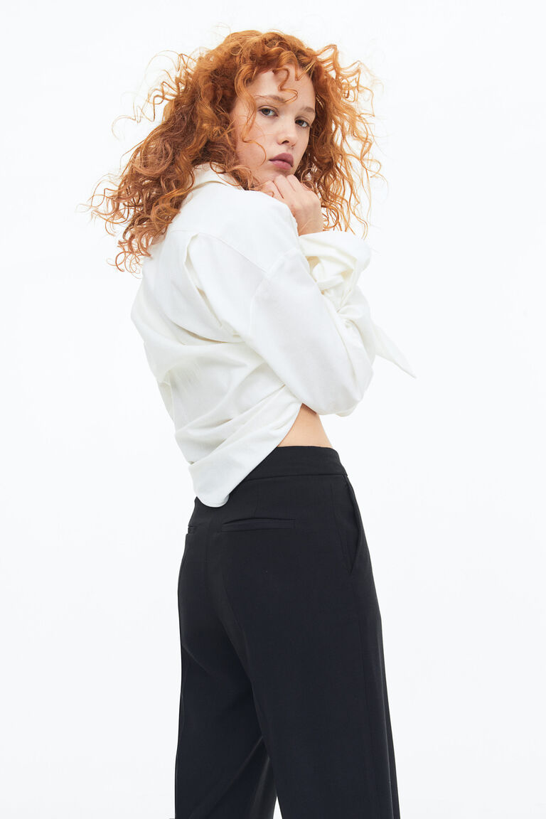 Slit-hem trousers