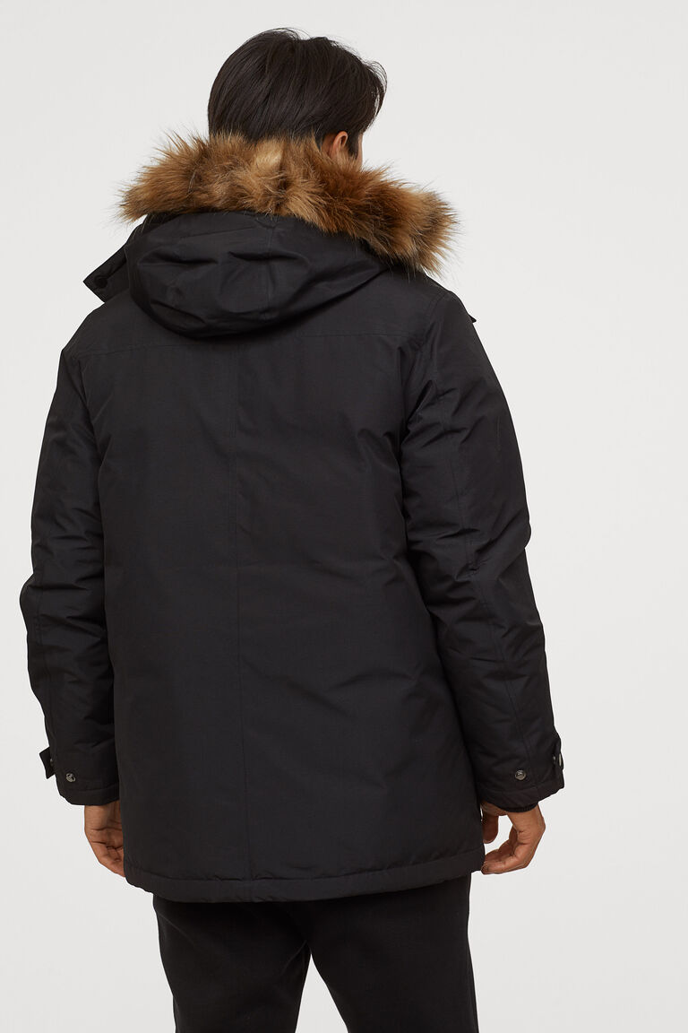 Hooded down jacket