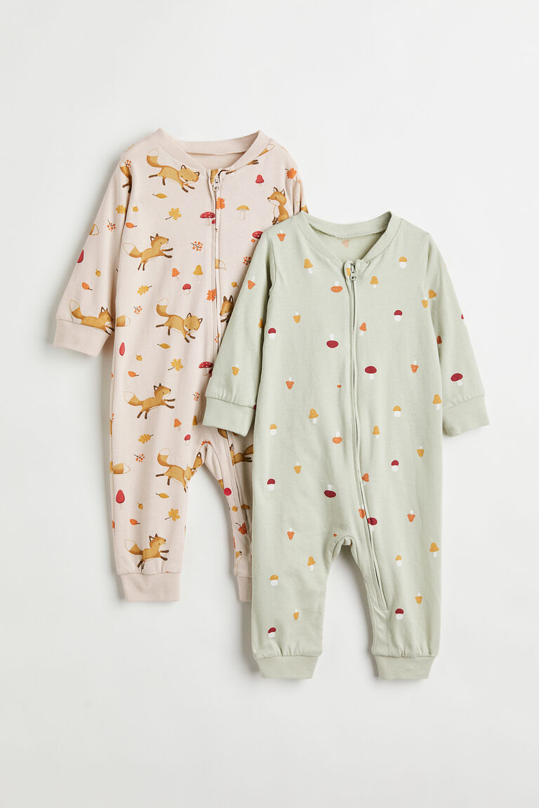 2-pack patterned cotton pyjamas