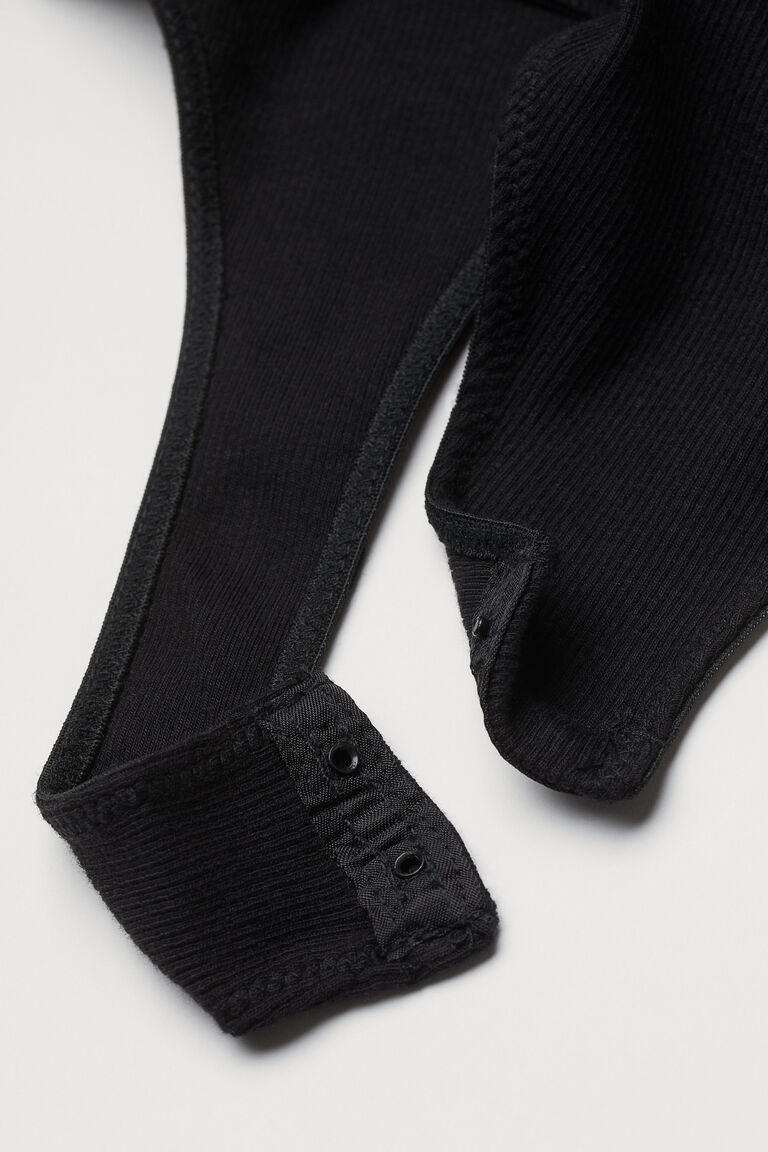 Ribbed jersey thong body