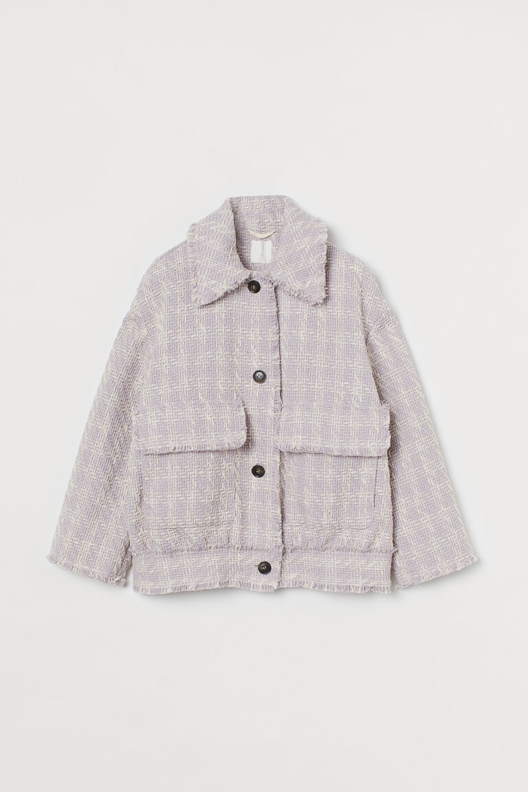 Textured-weave jacket