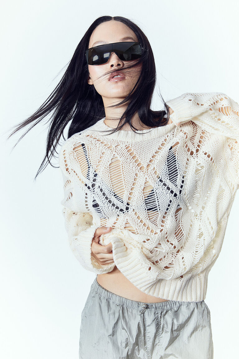 Ladder stitch-look jumper