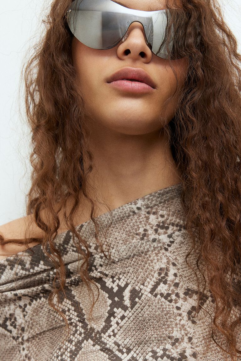 Draped jersey top