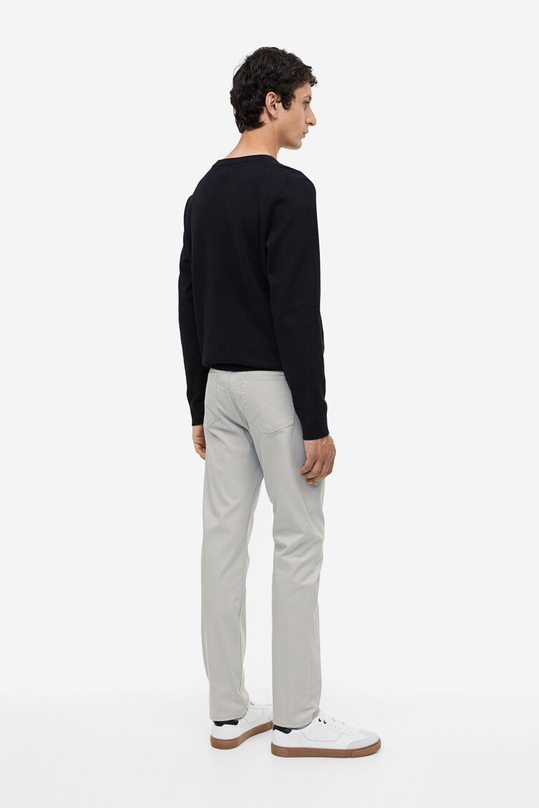 Slim Fit Cotton twill trousers