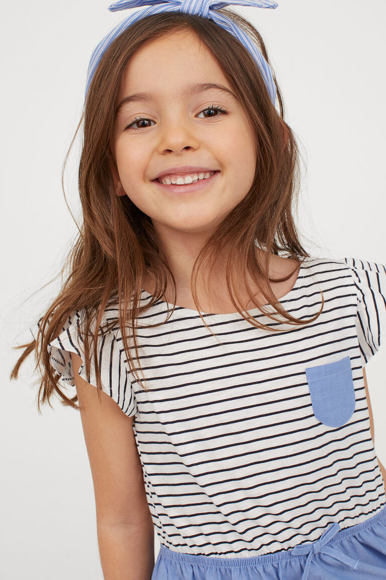 Flutter-sleeved dress