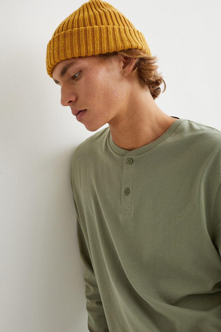 2-pack Regular Fit long-sleeved Henley tops
